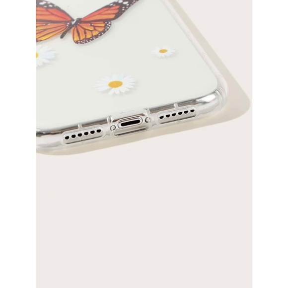SHEIN | Accessories | Butterfly Daisy Clear Iphone 1 Pro Max Case ...
